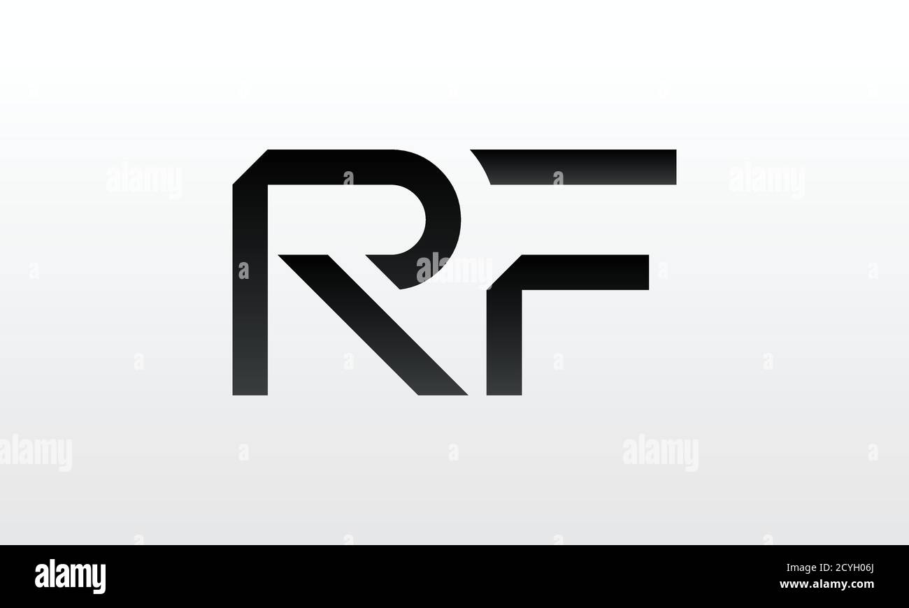 Initial rf letter logo with creative modern business typography vector ...