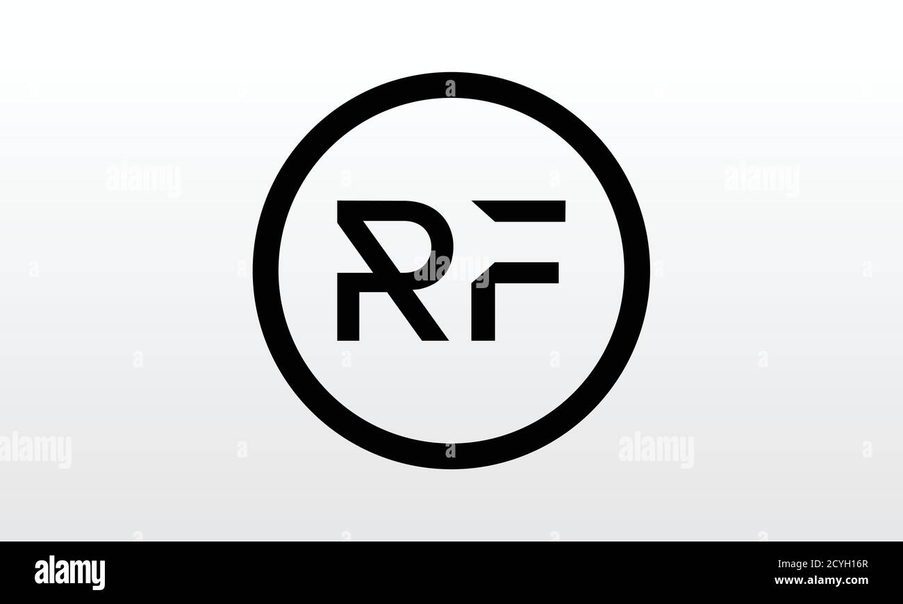 Initial rf letter logo with creative modern business typography vector ...