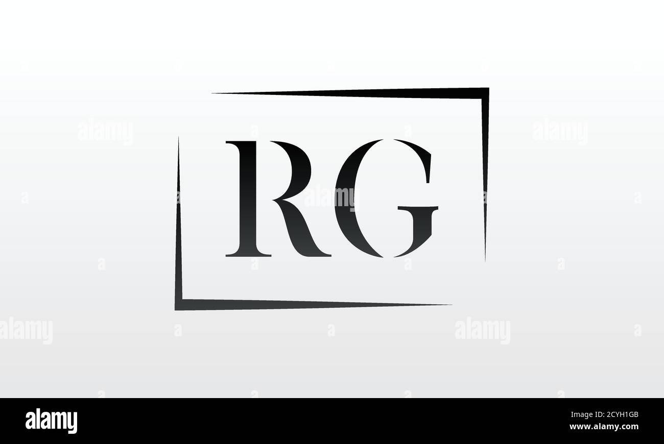Initial rg letter logo with creative modern business typography vector ...