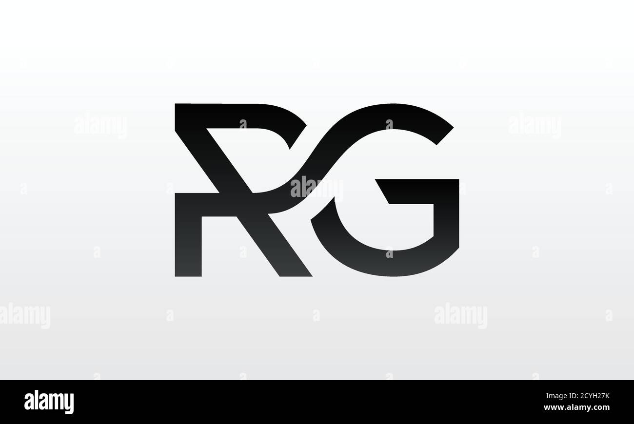 Initial rg letter logo with creative modern business typography vector ...