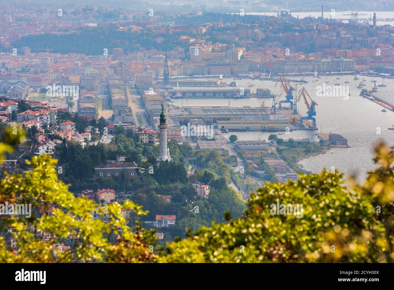 The Gulf of Trieste from above. Italy Stock Photo - Alamy