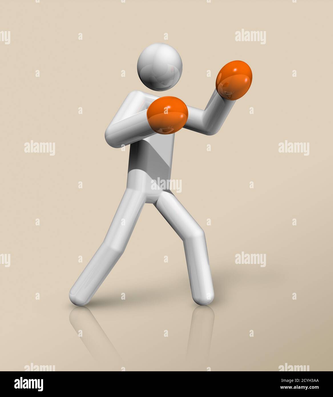 three dimensional boxing symbol, olympic sports. Illustration Stock ...