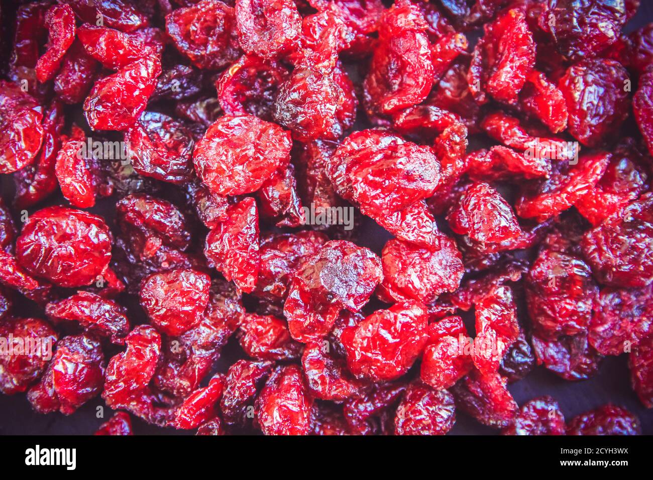 Dried cranberries background texture wallpaper. Top view Stock Photo ...