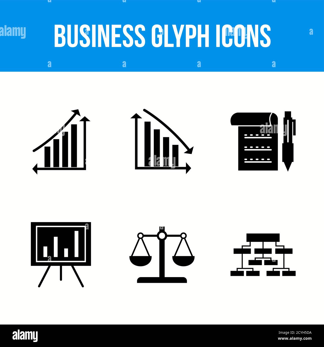 Beautiful 6 icons pack of business vector icons Stock Vector Image ...