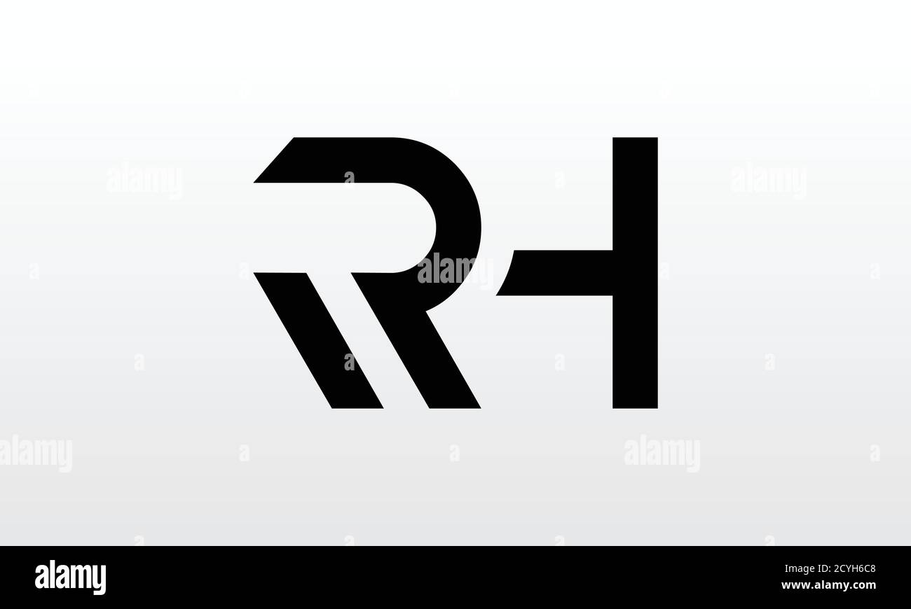 Initial rh letter logo with creative modern business typography vector ...