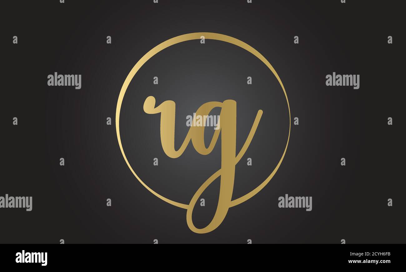 Initial rg letter logo with creative modern business typography vector ...