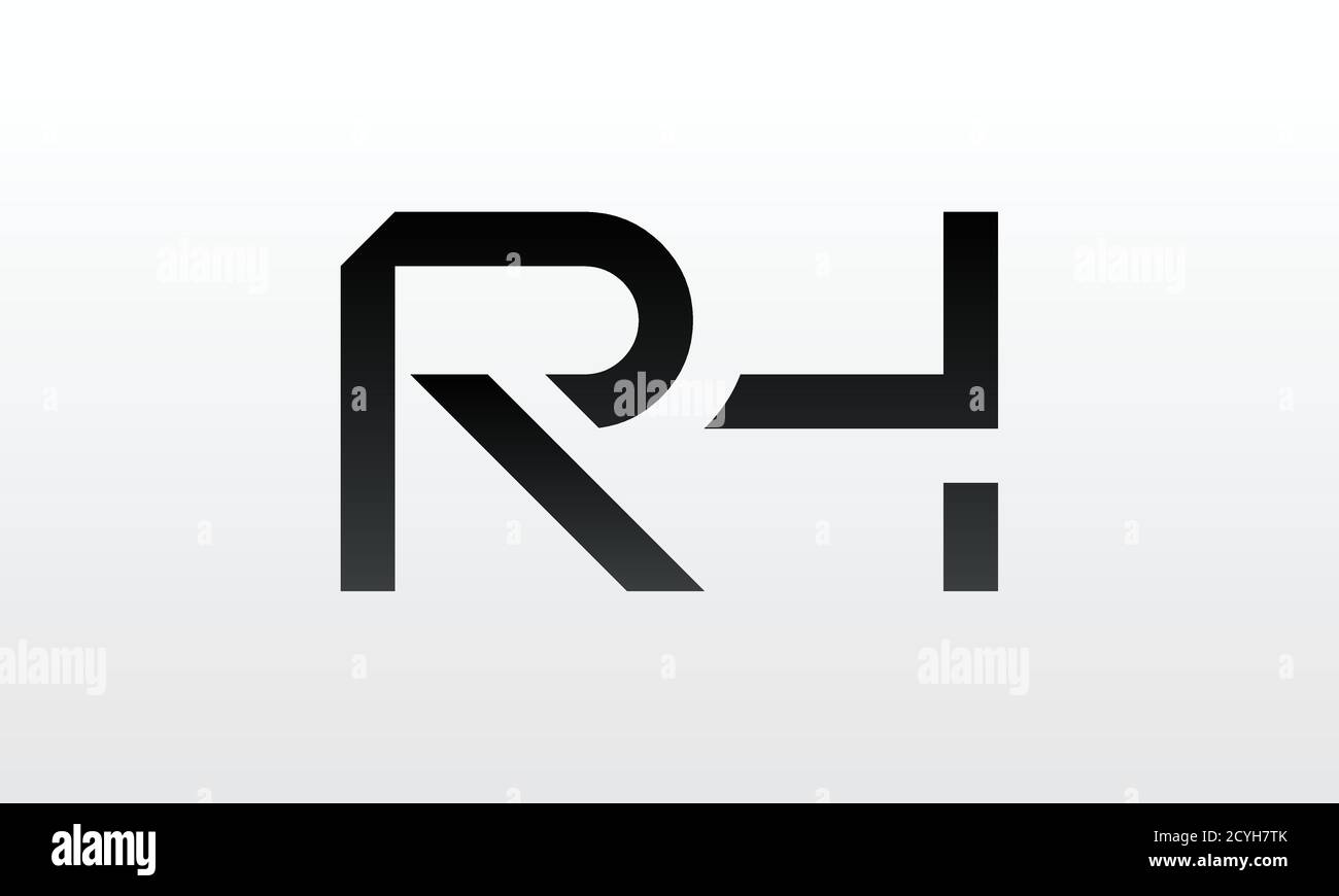 Initial rh letter logo with creative modern business typography vector ...