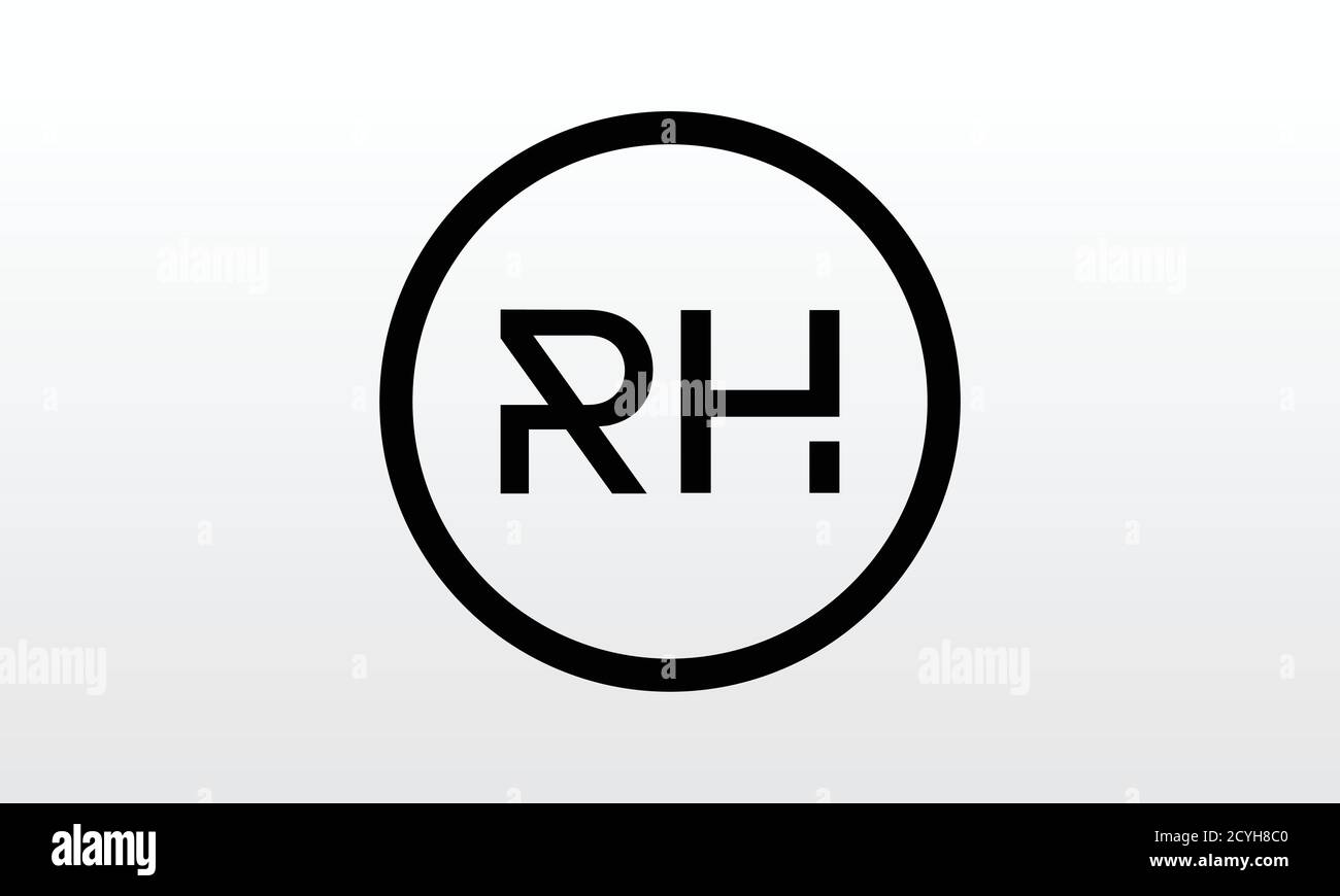 Initial rh letter logo with creative modern business typography vector ...