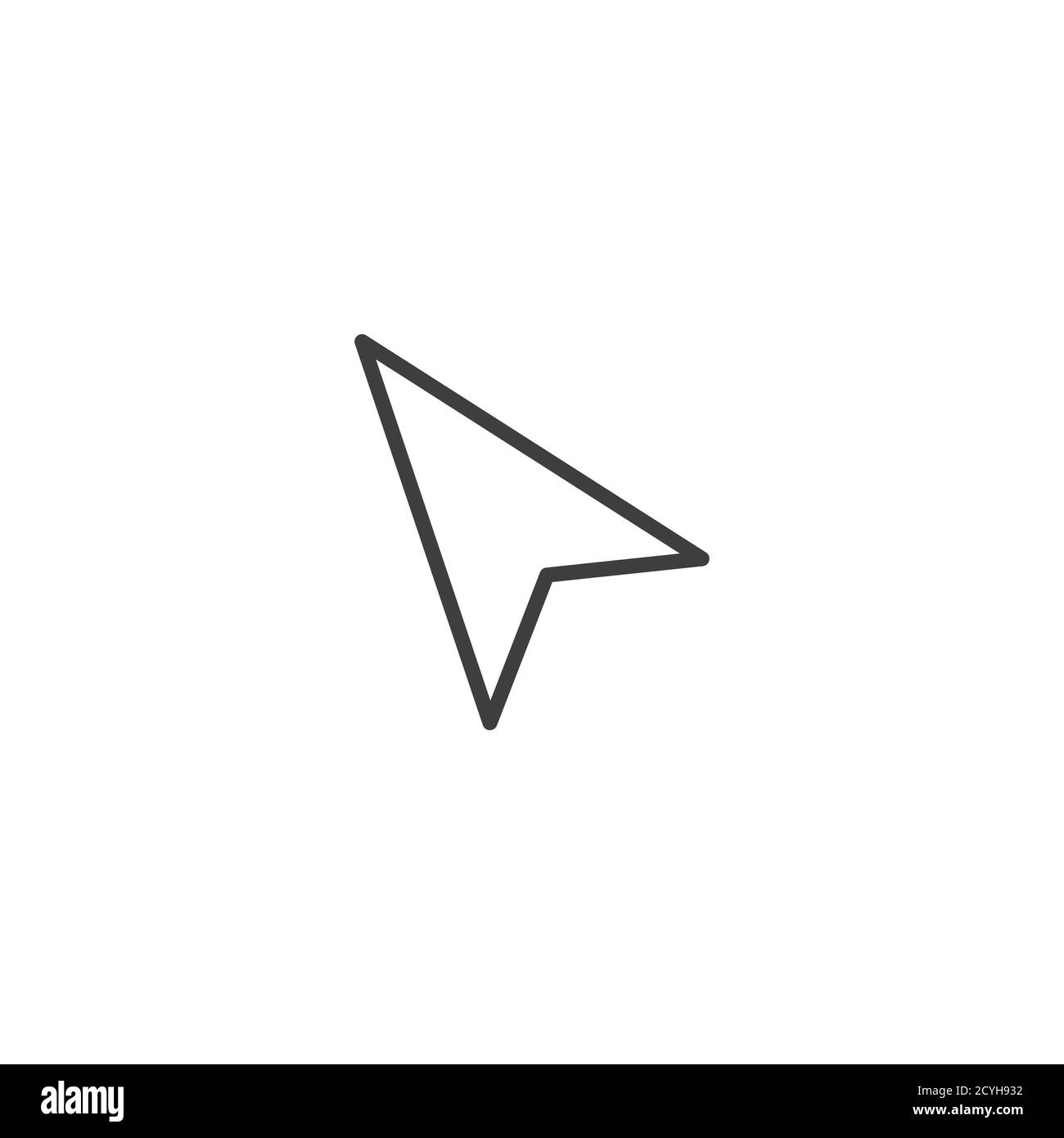 Triangle cursor click icon symbol. Premium quality isolated pointer ...
