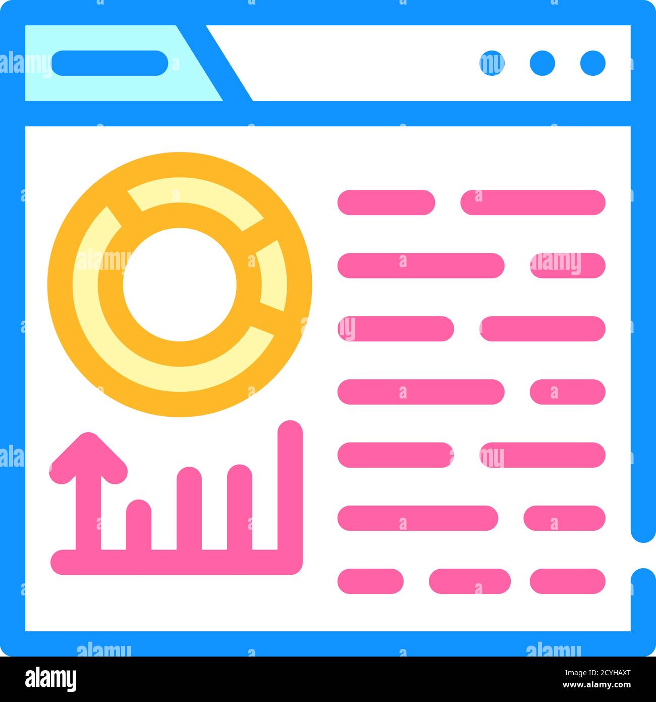 infographic seo optimization color icon vector illustration Stock ...