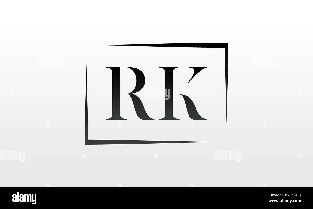 Initial rk letter logo with creative modern business typography vector ...