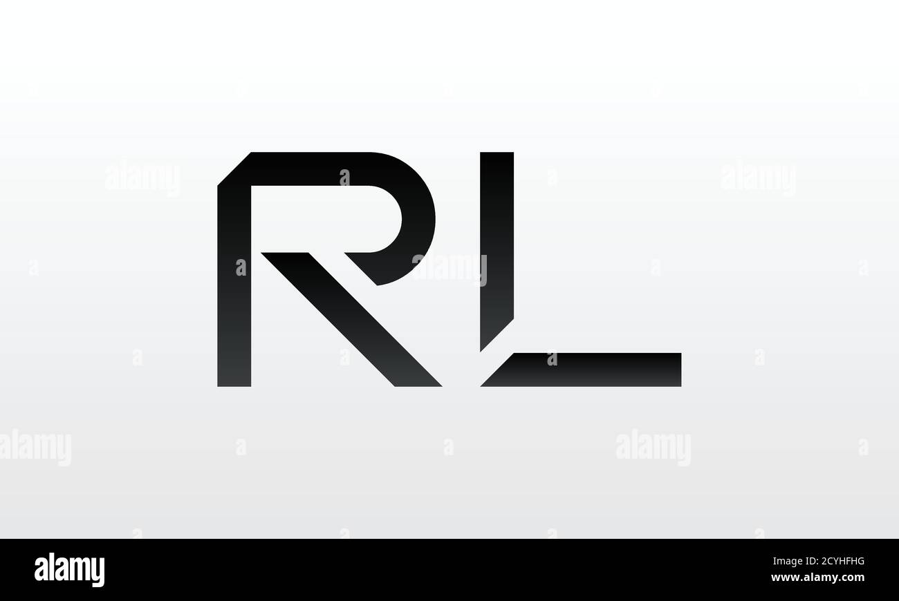 Initial rl letter logo with creative modern business typography vector ...