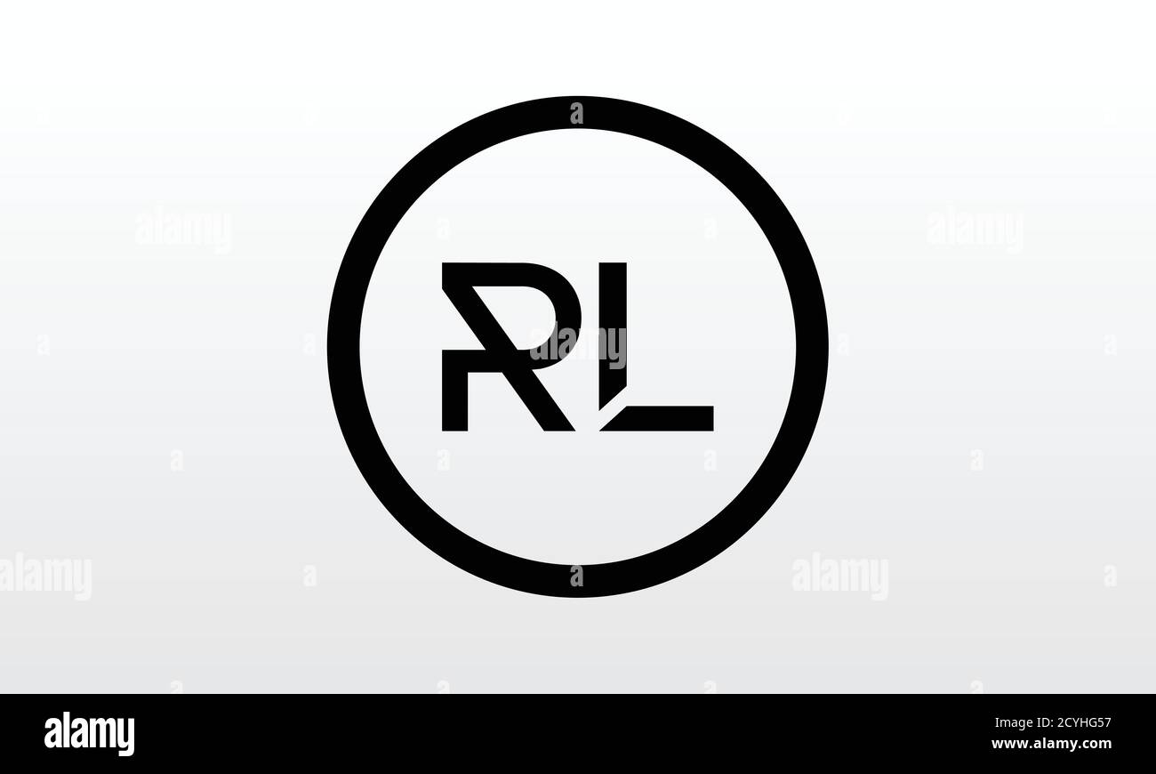 Initial rl letter logo with creative modern business typography vector ...