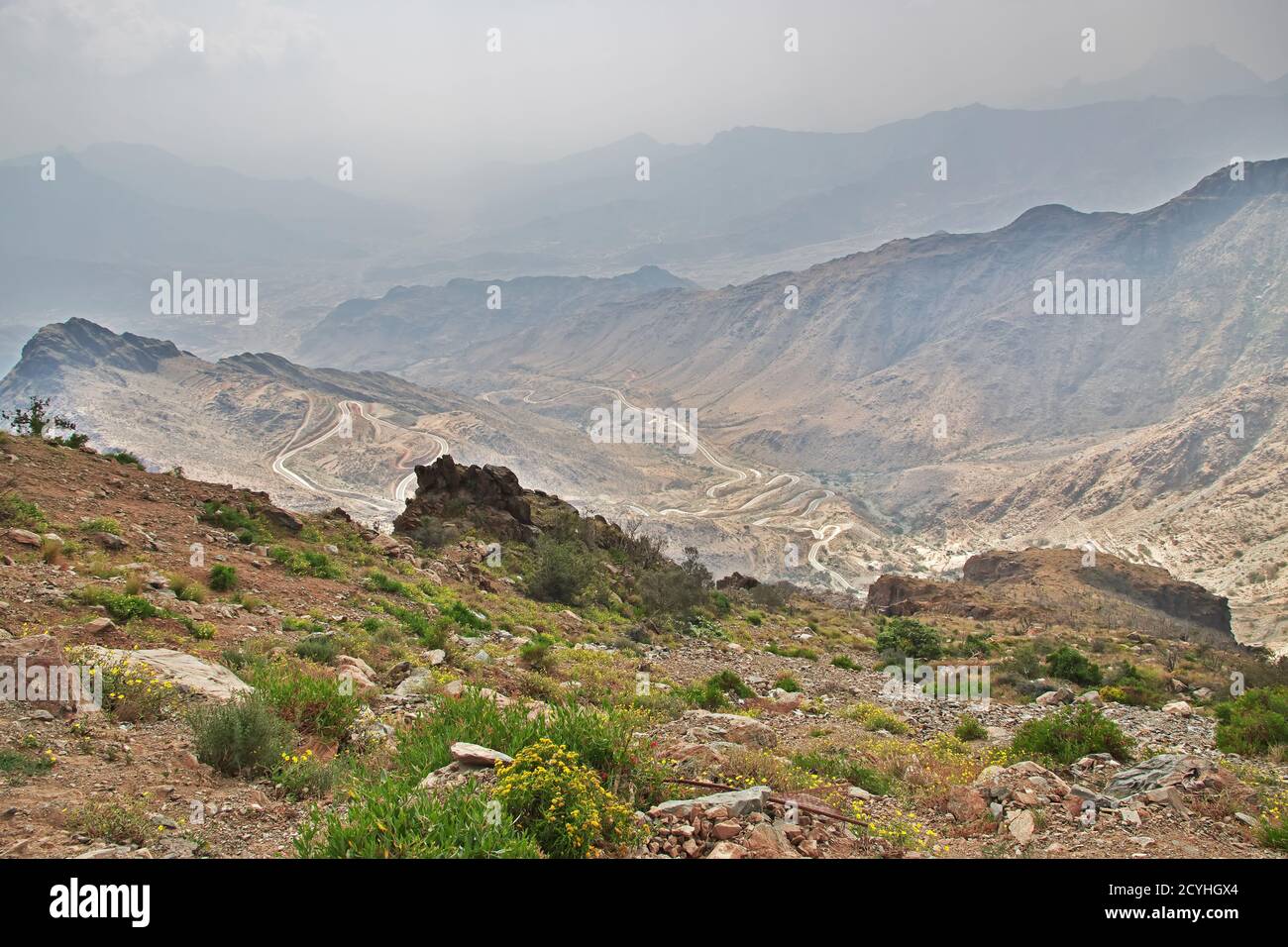 Nature of Hejaz Mountains close Taif city in Makkah Province Saudi ...