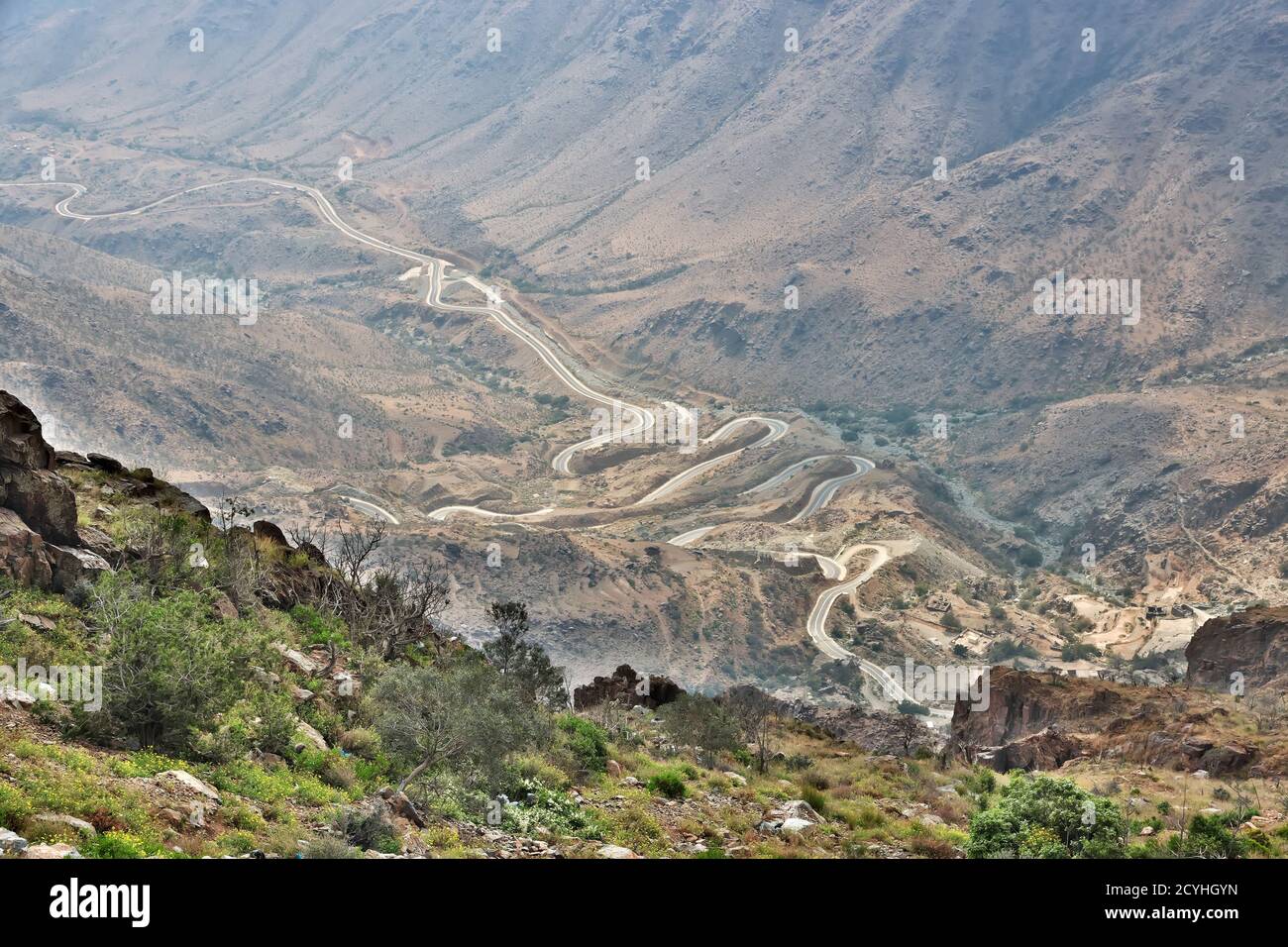 Nature of Hejaz Mountains close Taif city in Makkah Province Saudi ...