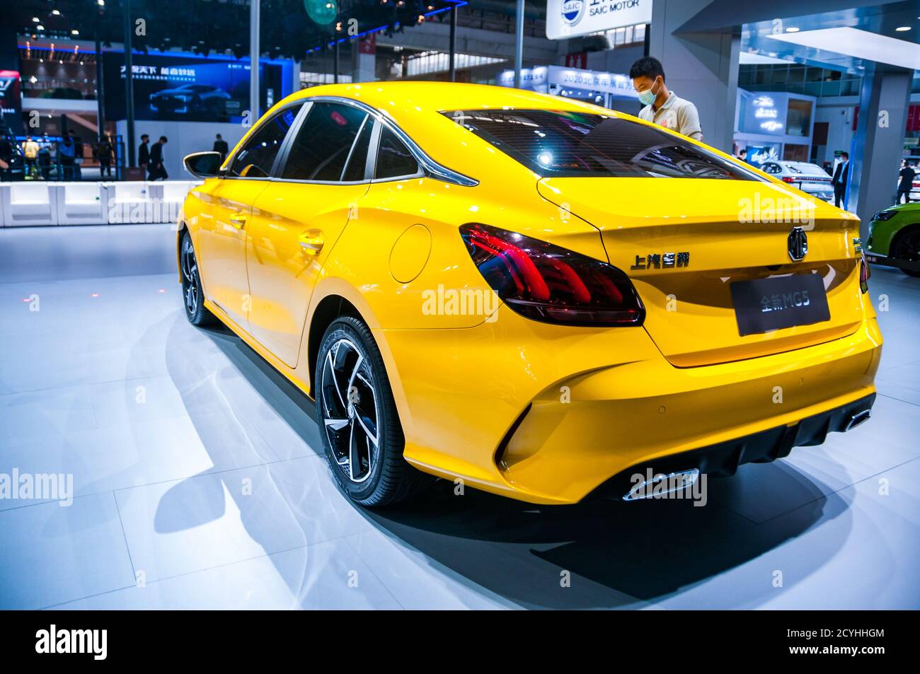 New MG 5 seen at the 2020 Beijing Auto Show Stock Photo - Alamy