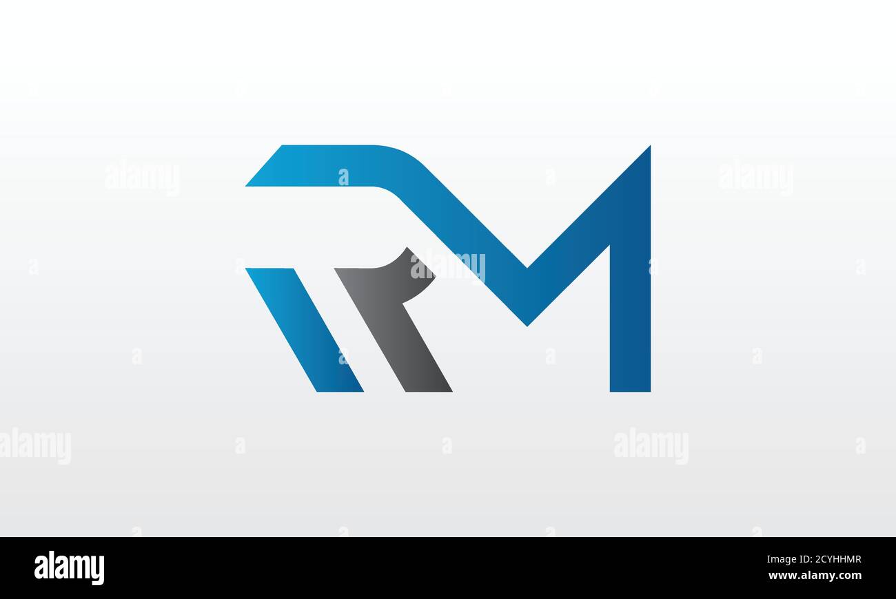 Initial rm letter logo with creative modern business typography vector ...
