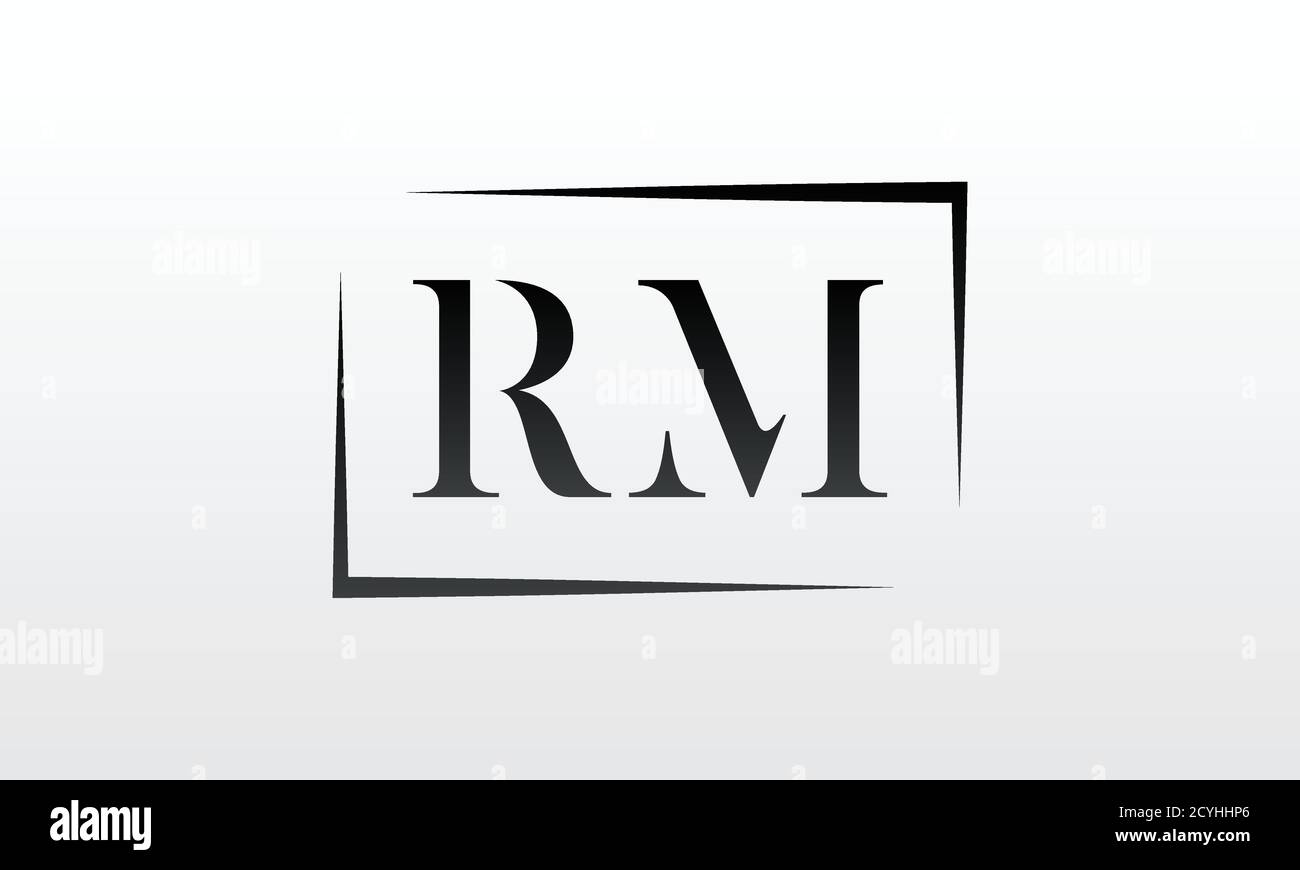 Initial rm letter logo with creative modern business typography vector ...