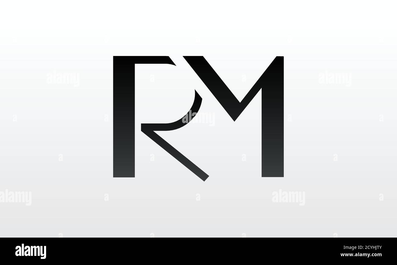 Initial rm letter logo with creative modern business typography vector ...