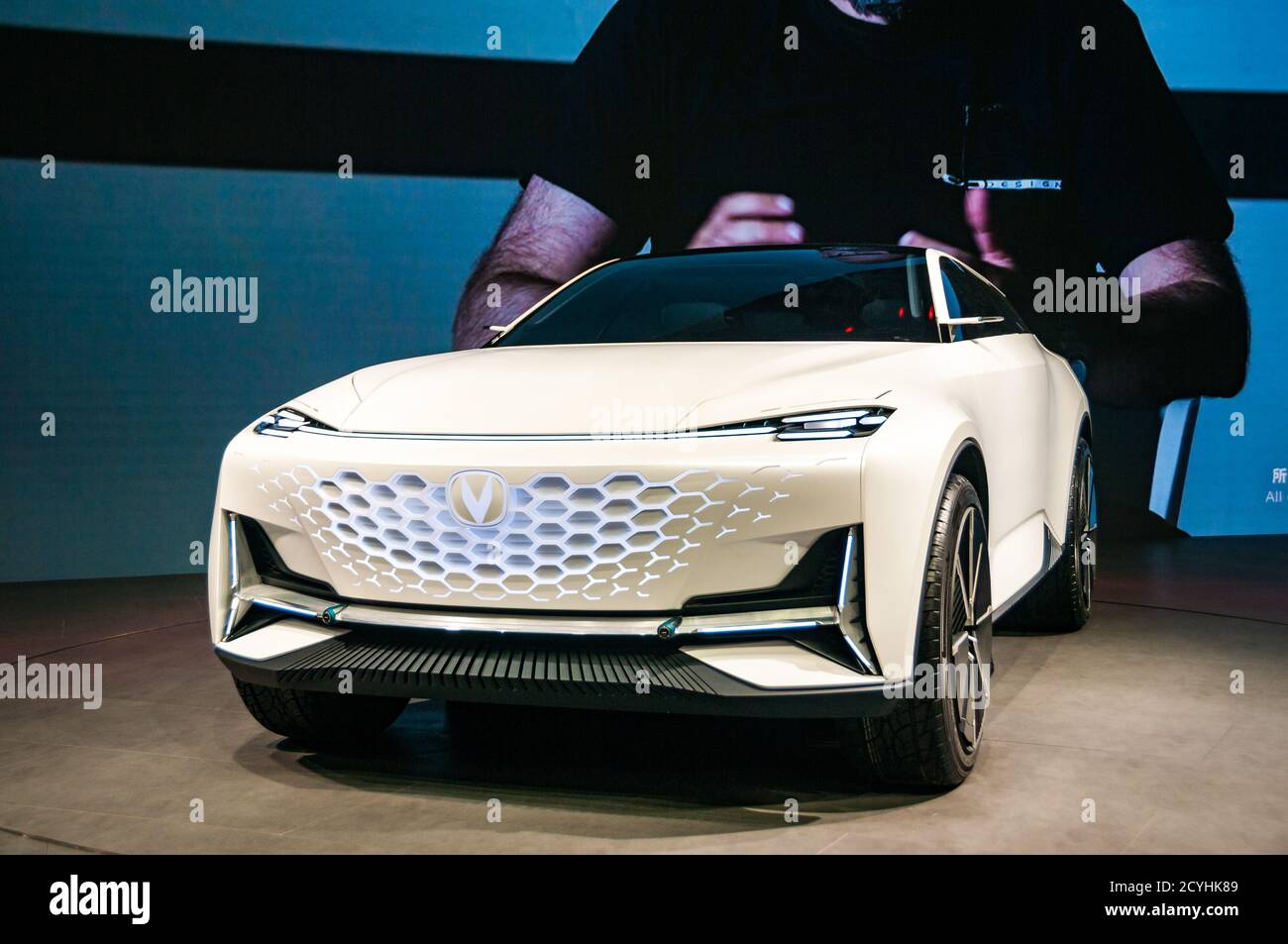 Chang'an Vision V concept EV seen at the 2020 Beijing Auto Show Stock ...