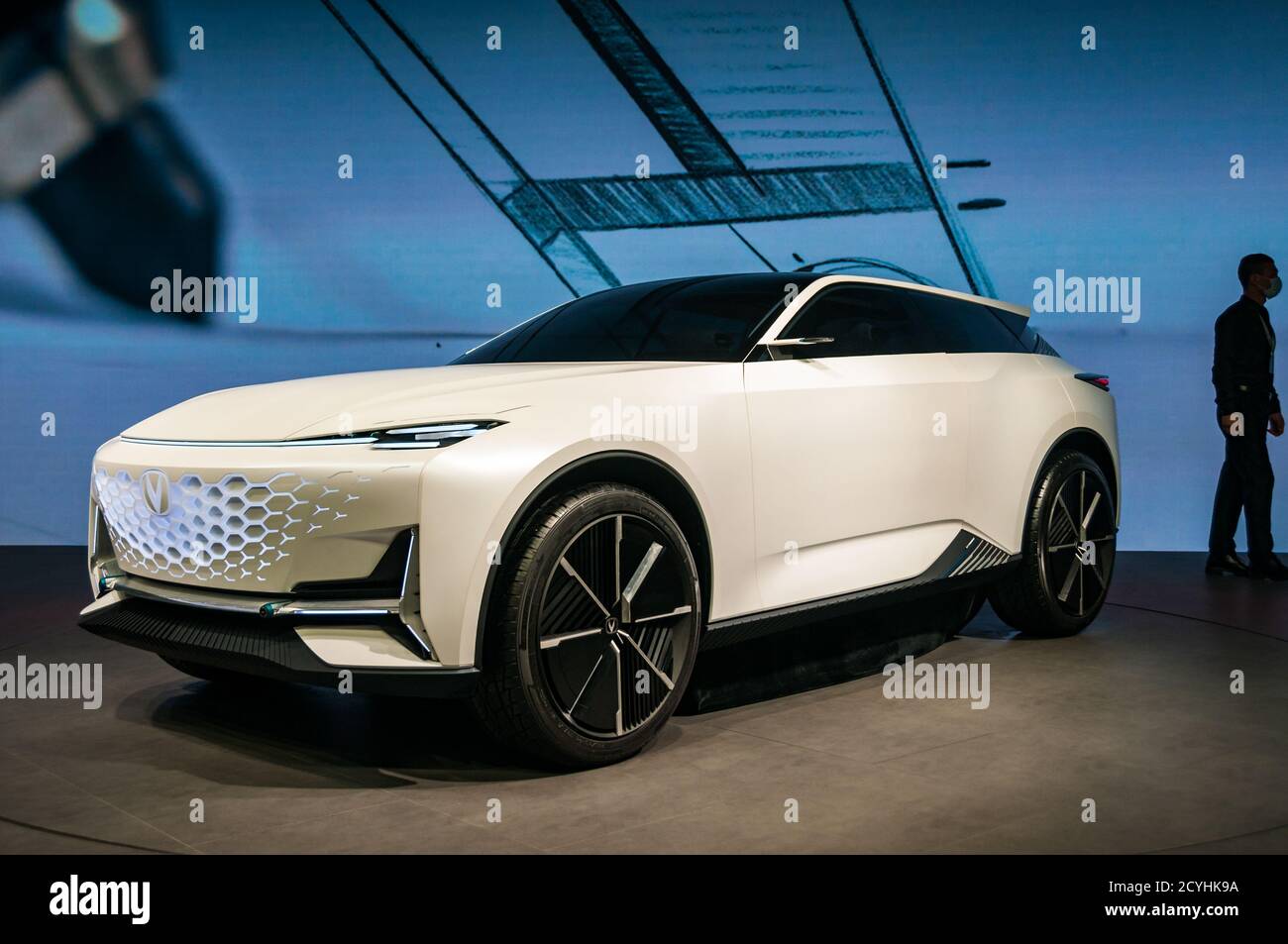 Chang'an Vision V concept EV seen at the 2020 Beijing Auto Show Stock ...