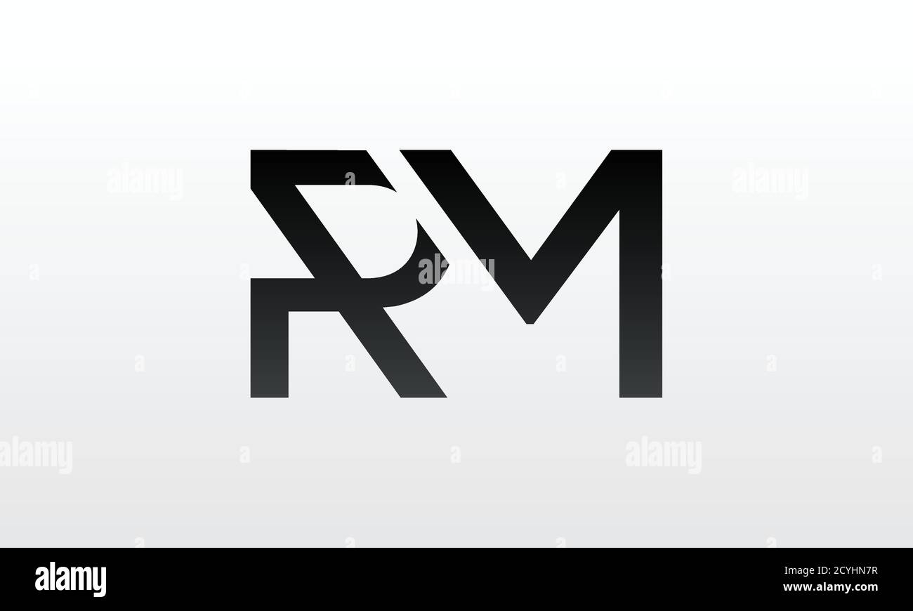 Initial rm letter logo with creative modern business typography vector ...