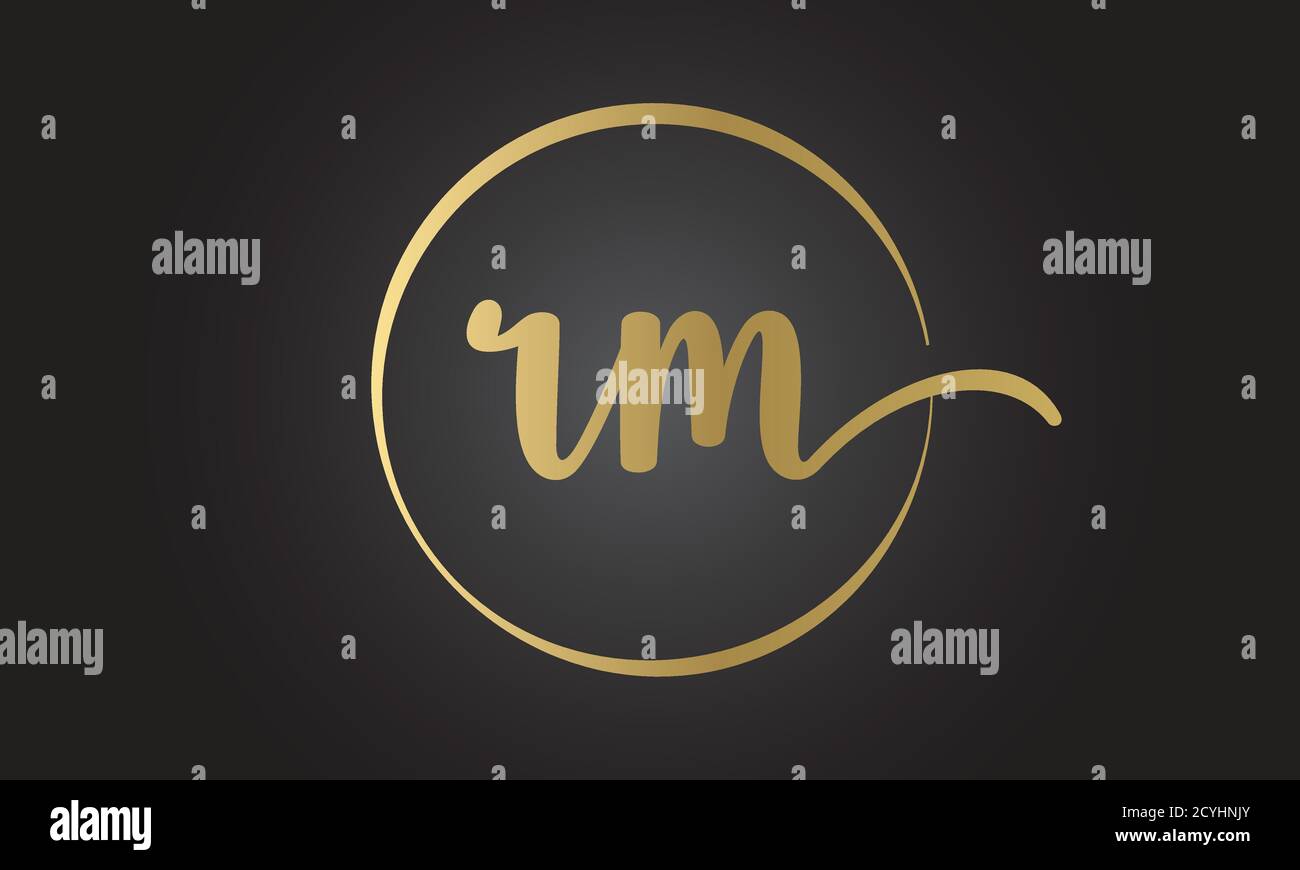 Initial rm letter logo with creative modern business typography vector ...