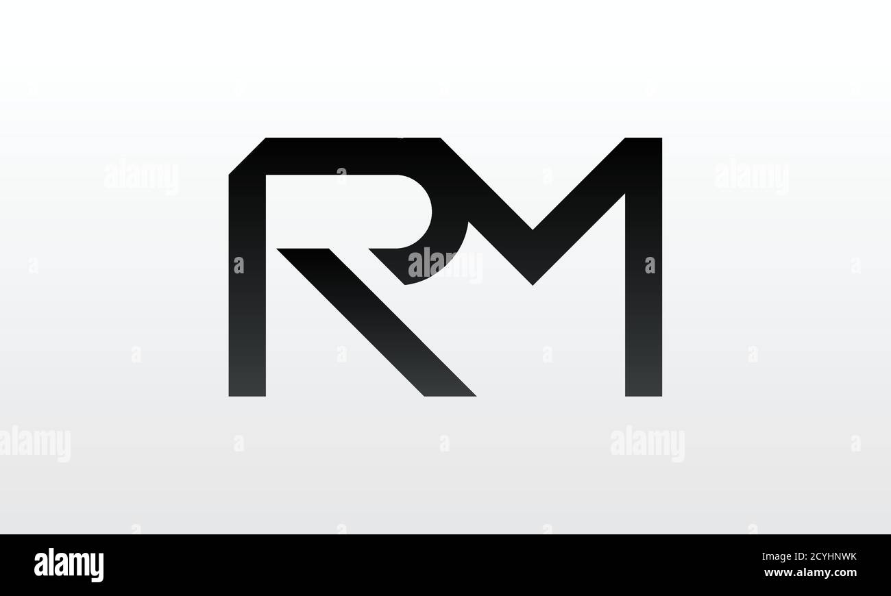 Initial rm letter logo with creative modern business typography vector ...
