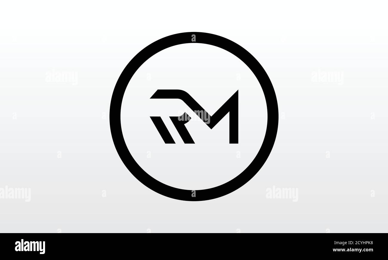 Initial rm letter logo with creative modern business typography vector ...