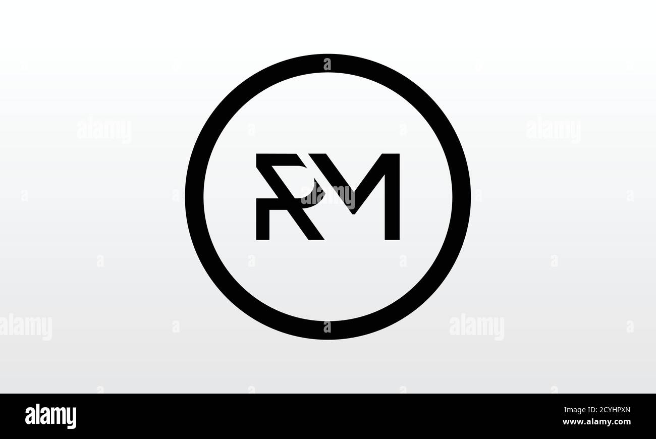 Initial rm letter logo with creative modern business typography vector ...