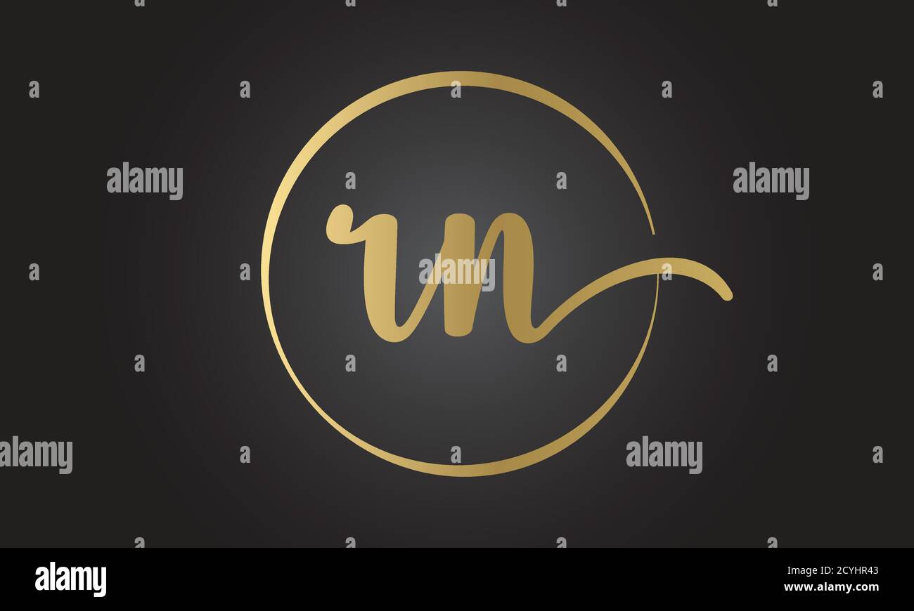 Initial rn letter logo with creative modern business typography vector ...