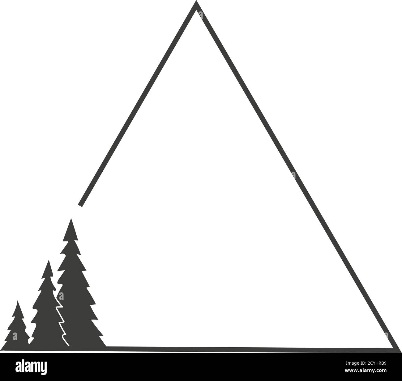 Pine vector trees inscribed in a triangle Stock Vector Image & Art - Alamy