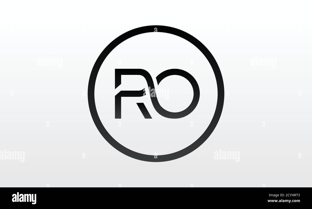 Initial ro letter logo with creative modern business typography vector ...