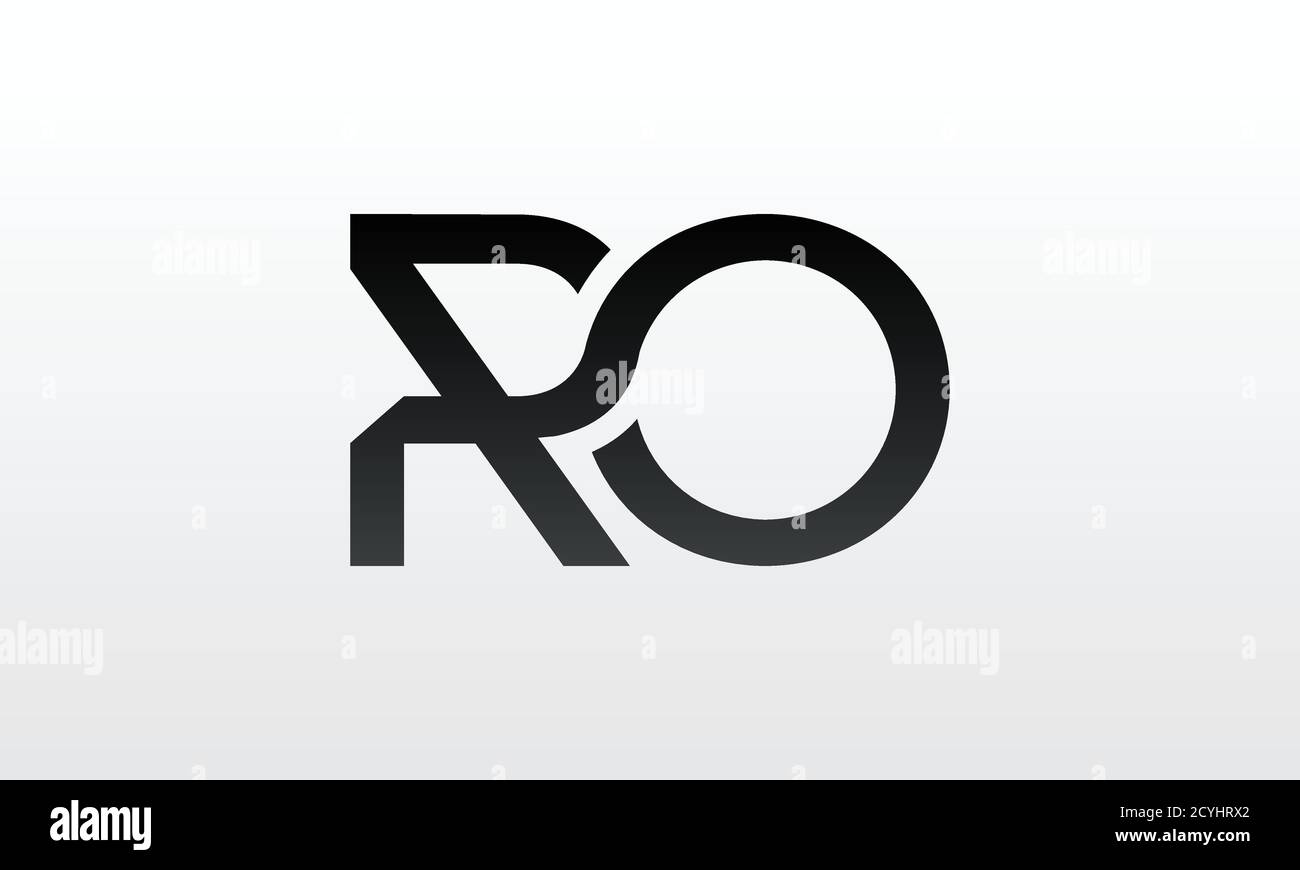 Initial ro letter logo with creative modern business typography vector ...