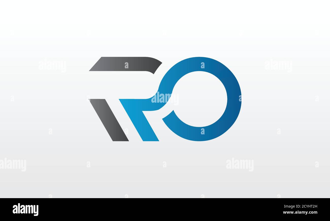 Initial ro letter logo with creative modern business typography vector ...