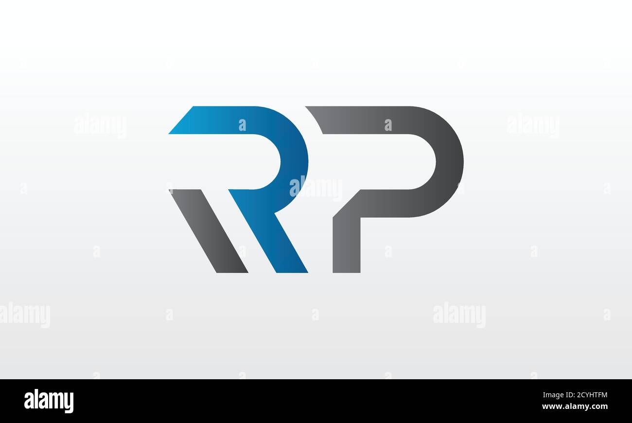 Initial rp letter logo with creative modern business typography vector ...