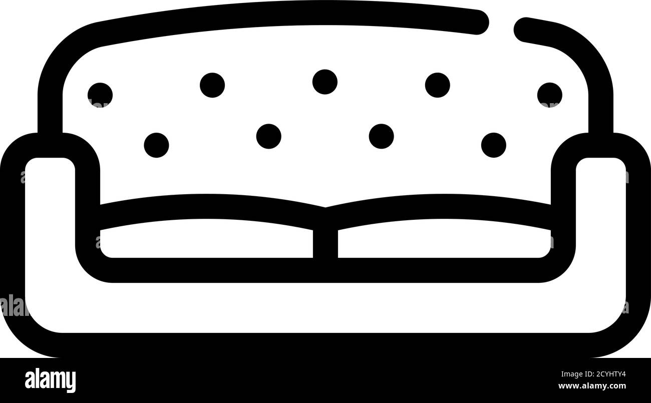 comfortable sofa coworking furniture line icon vector illustration ...