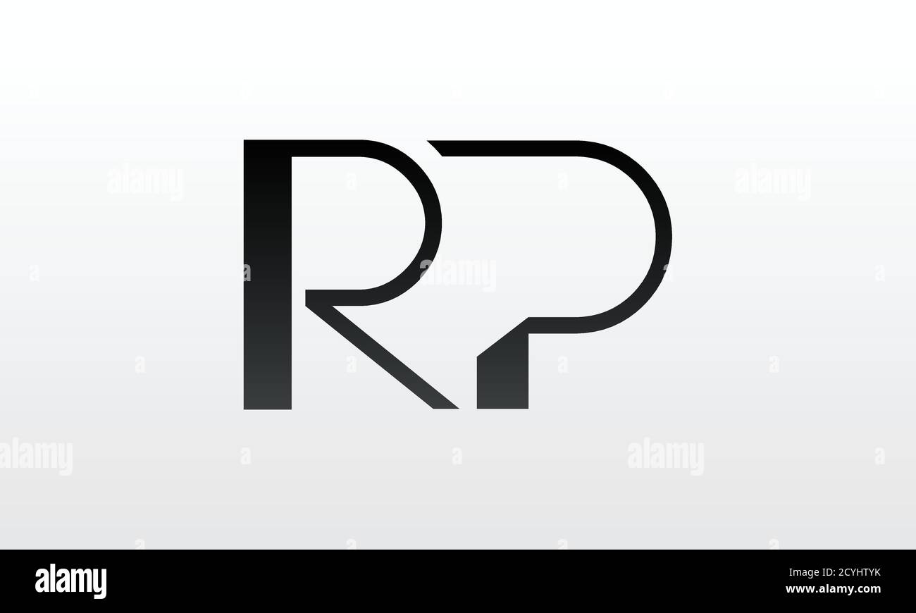 Initial rp letter logo with creative modern business typography vector ...