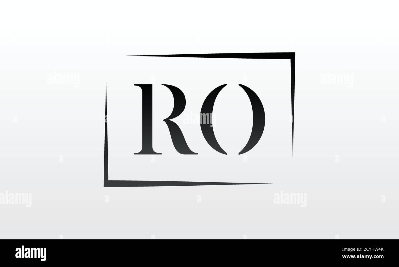 Initial ro letter logo with creative modern business typography vector ...