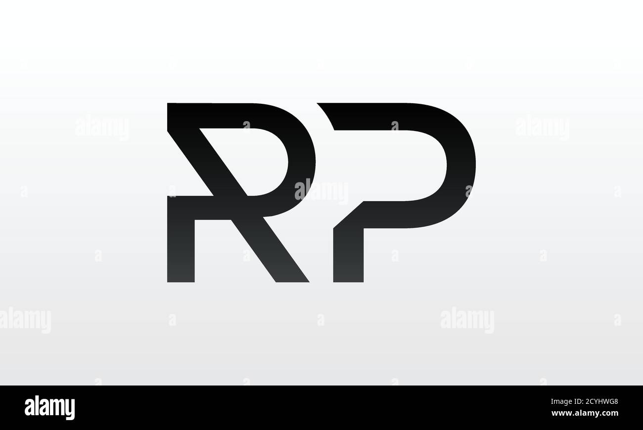Initial rp letter logo with creative modern business typography vector ...
