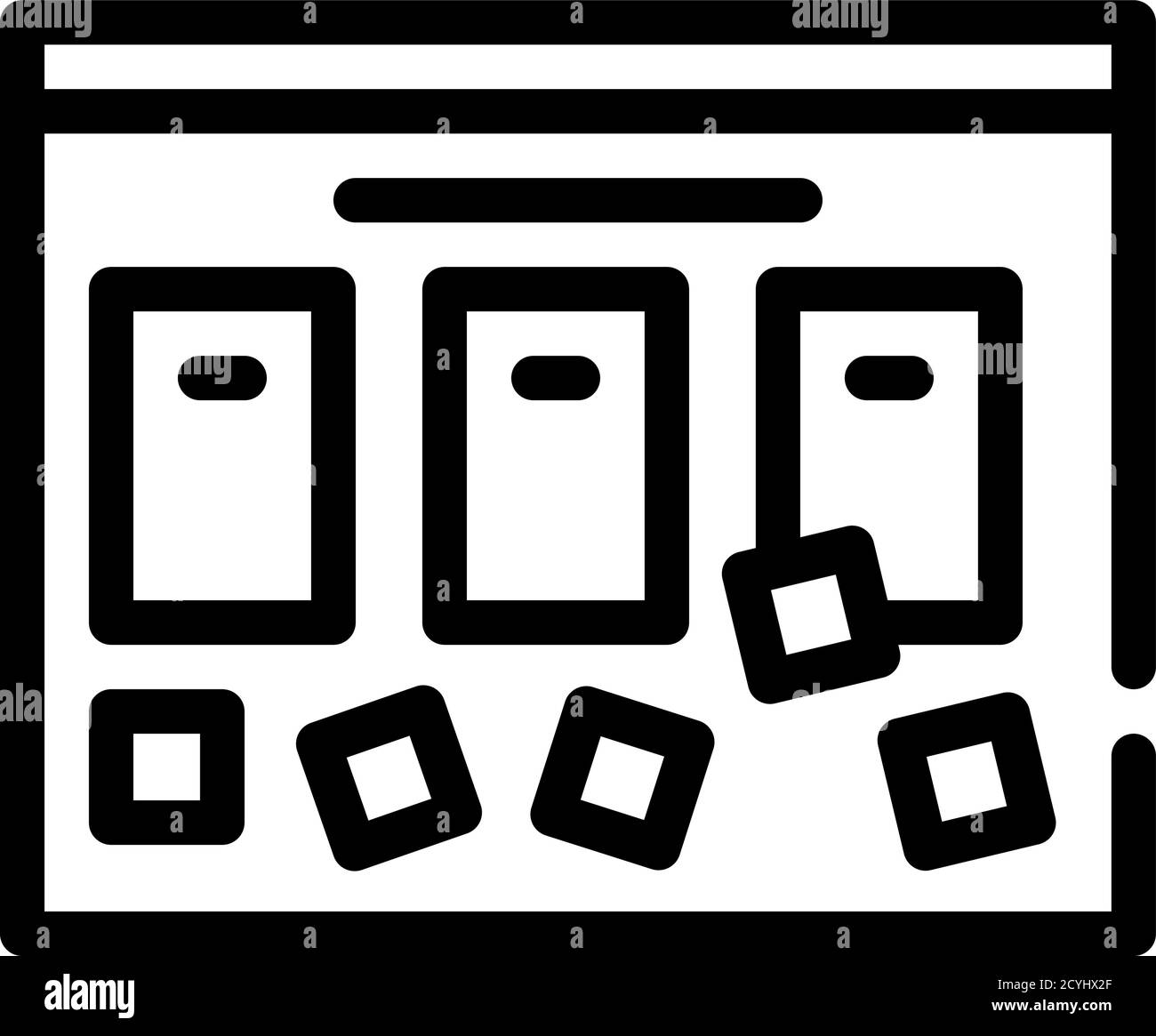 task board line icon vector black illustration Stock Vector Image & Art ...