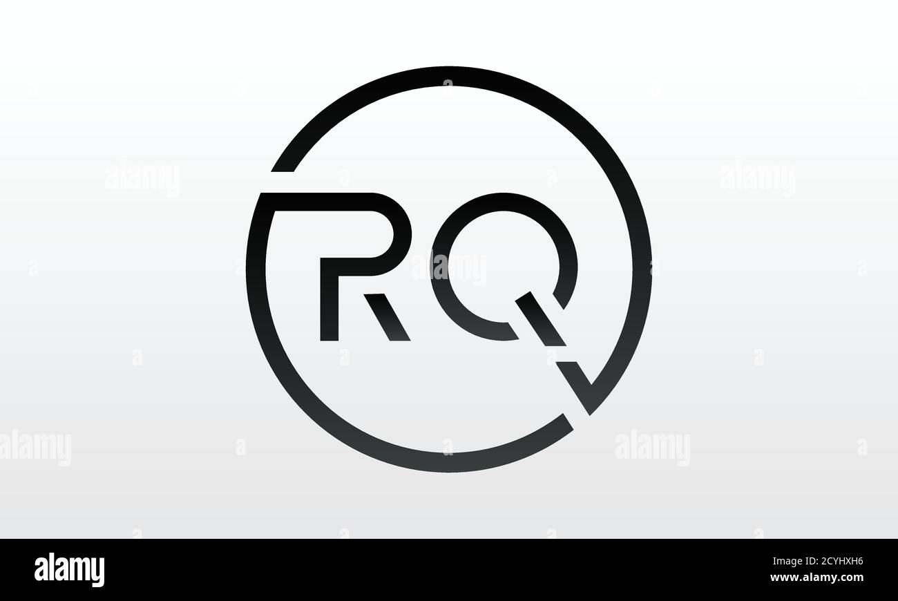 Initial rq letter logo with creative modern business typography vector ...