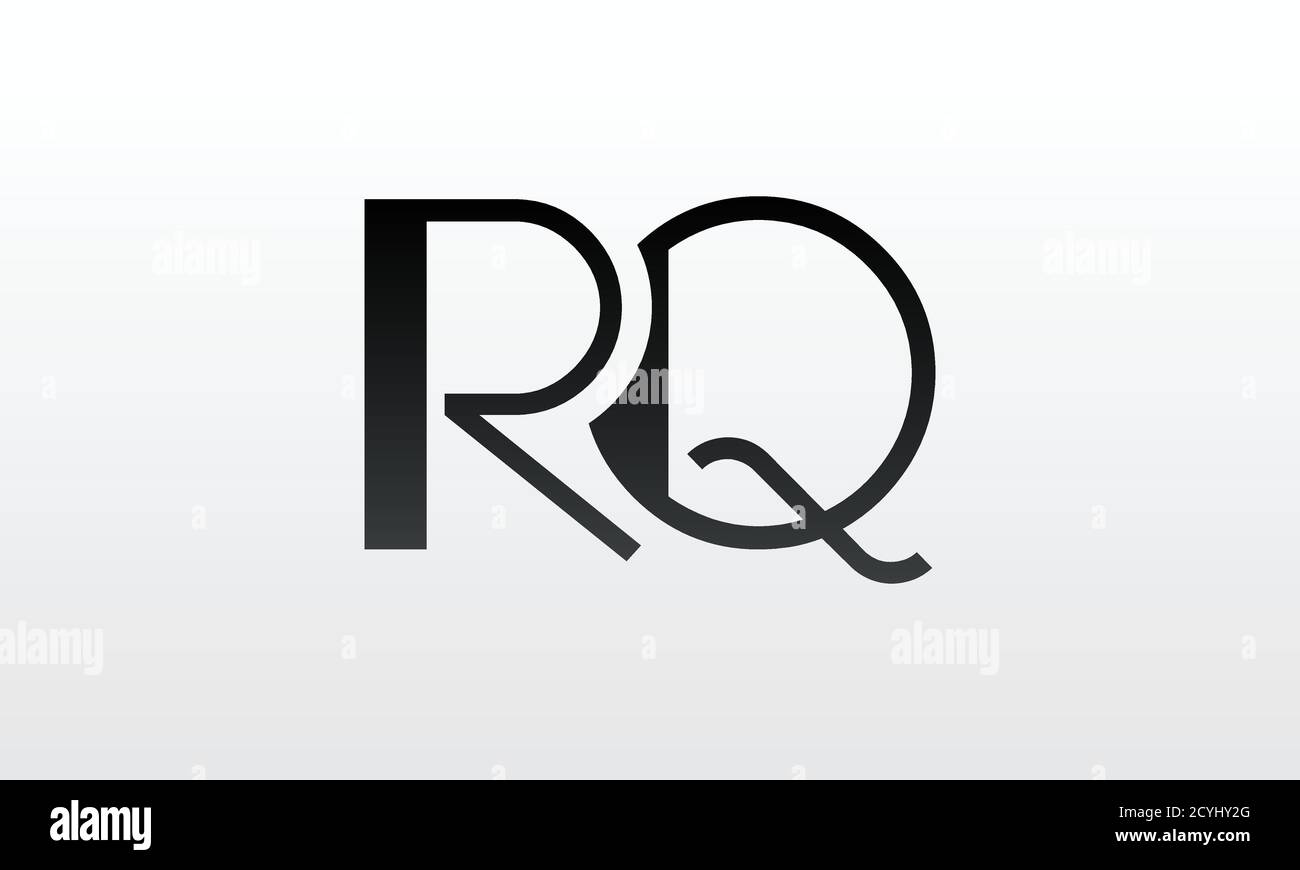 Initial rq letter logo with creative modern business typography vector ...