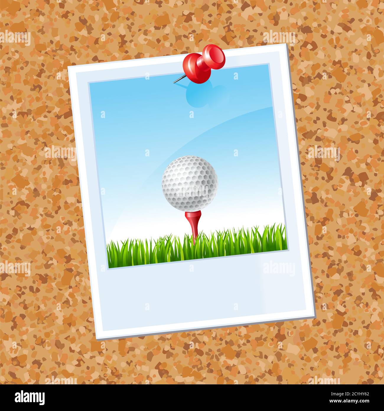 board with a photo a Golf ball Stock Vector Image & Art - Alamy
