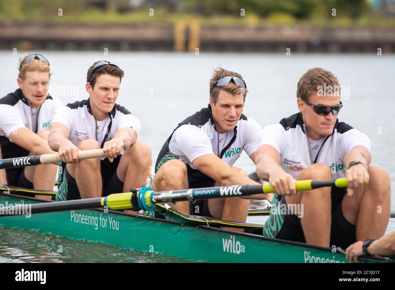 The Germany Achter 2020, from left to right batsman Hannes OCIK ...