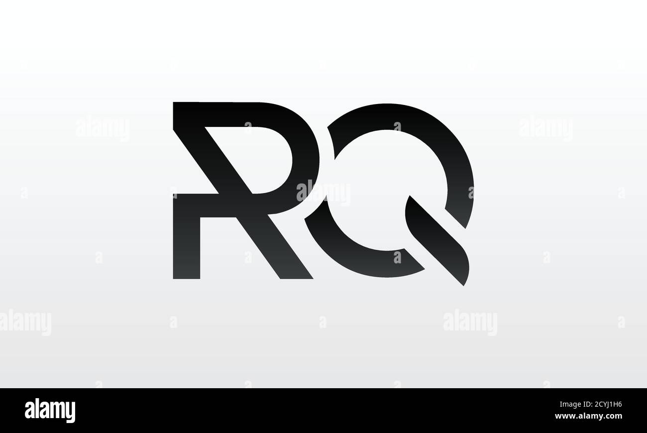 Initial rq letter logo with creative modern business typography vector ...