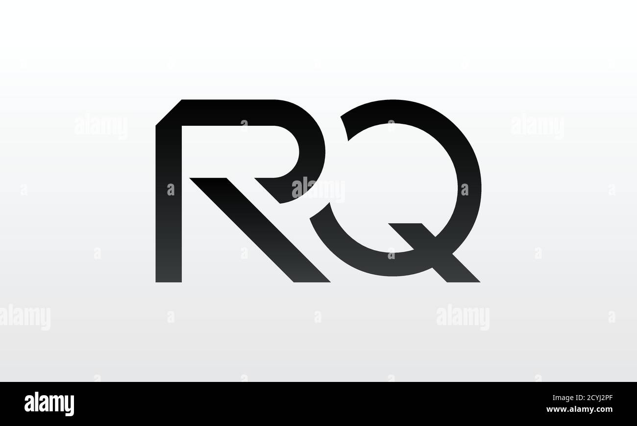 Initial rq letter logo with creative modern business typography vector ...