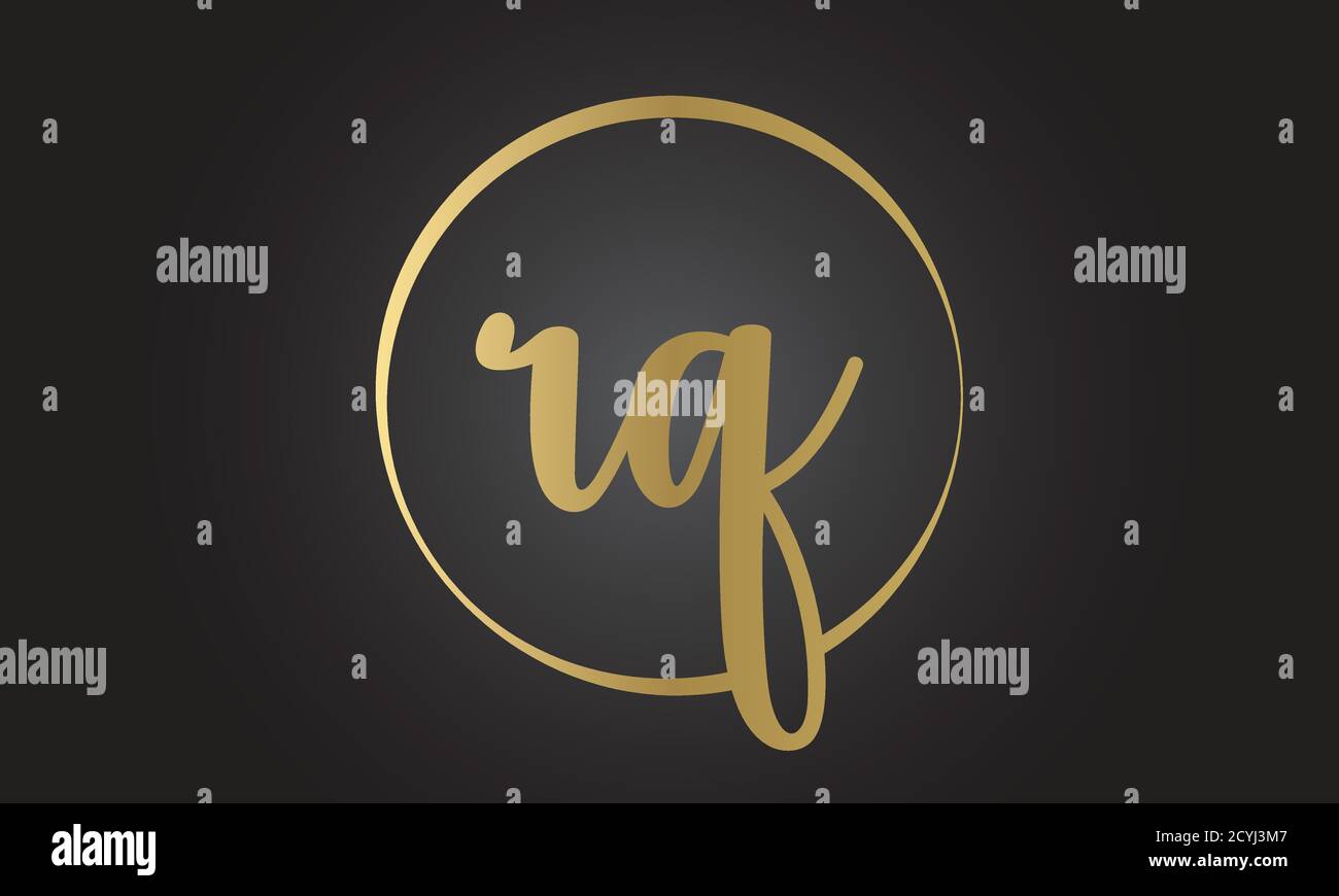Initial rq letter logo with creative modern business typography vector ...
