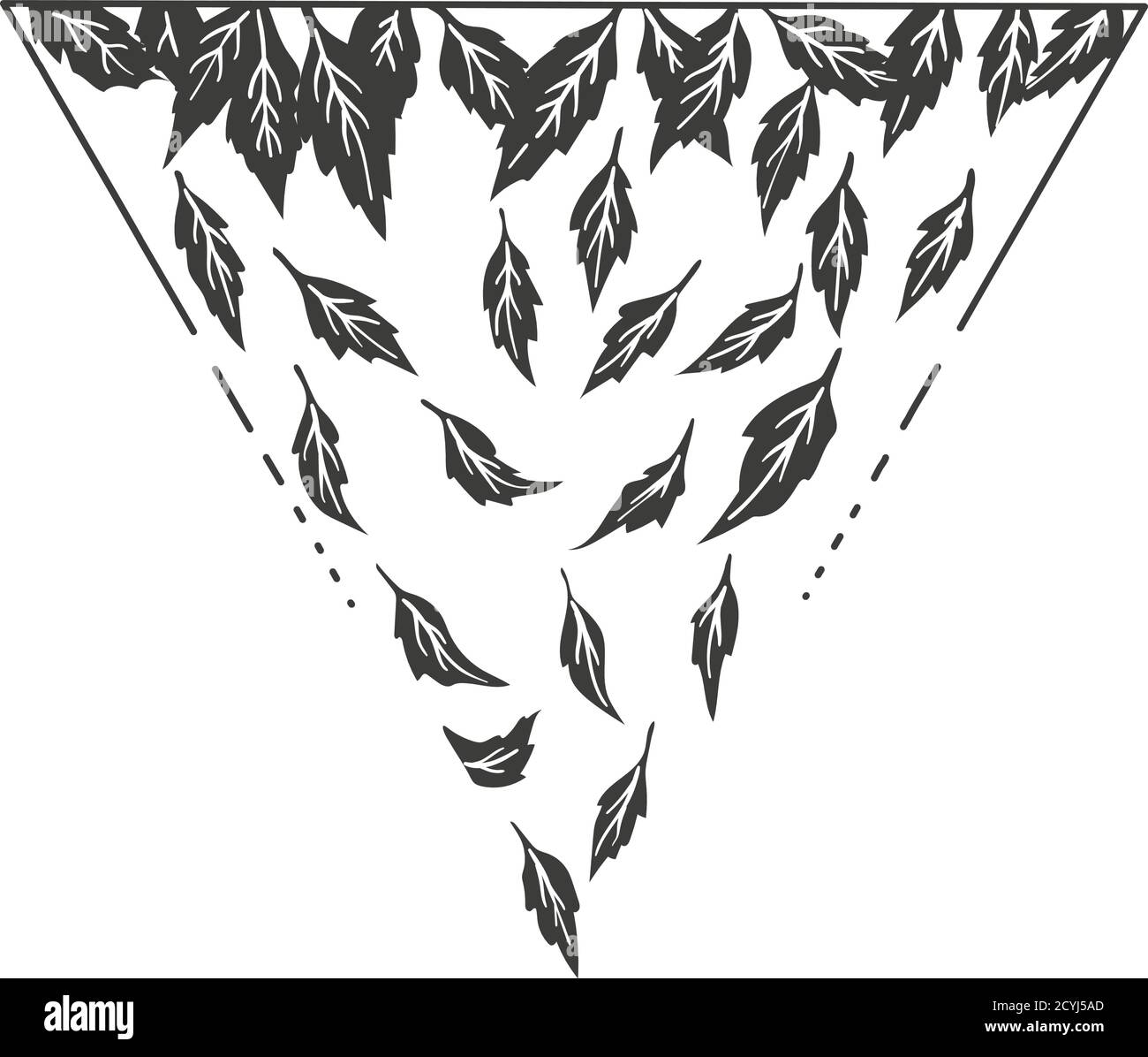 Black and white desert leaves Stock Vector Images - Alamy