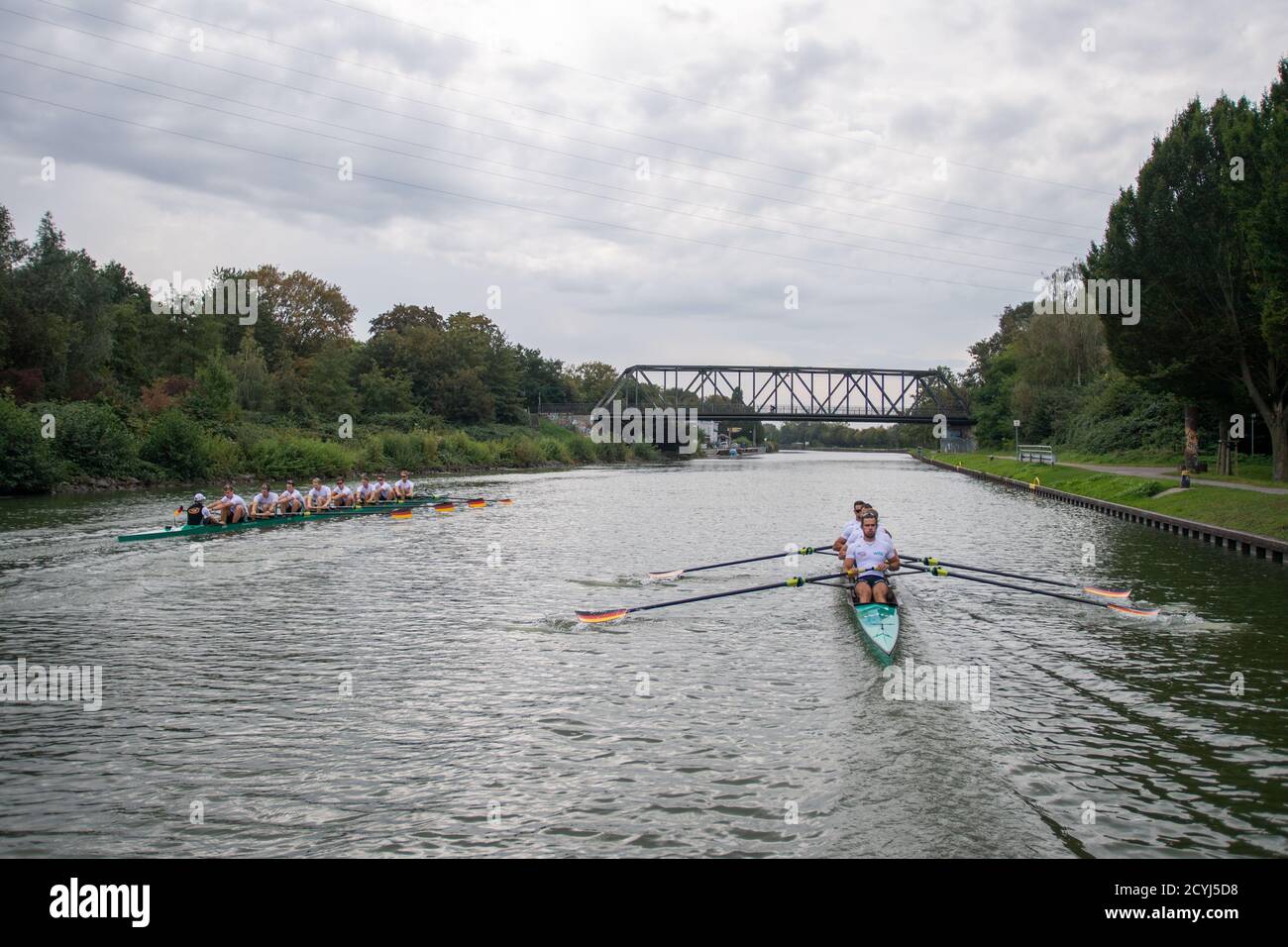 The Germany Achter 2020 and the Germany Vierer without helmsman row ...
